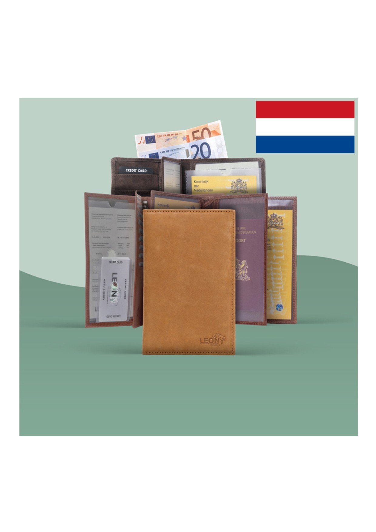 Autopapieren mapje - Portefeuille voor Nederland - LeonDesign
